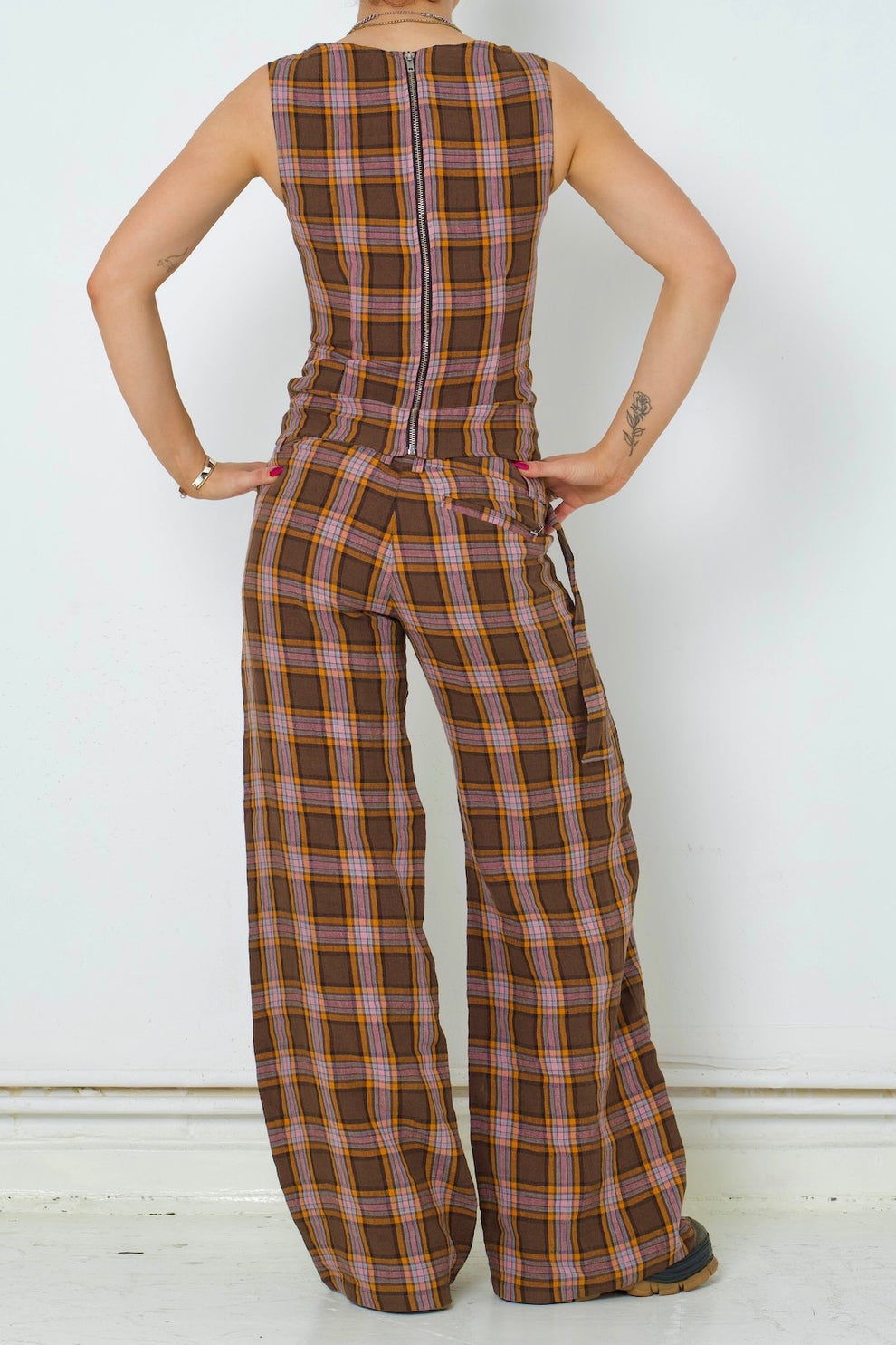 roman trouser - coral linen – K&R London