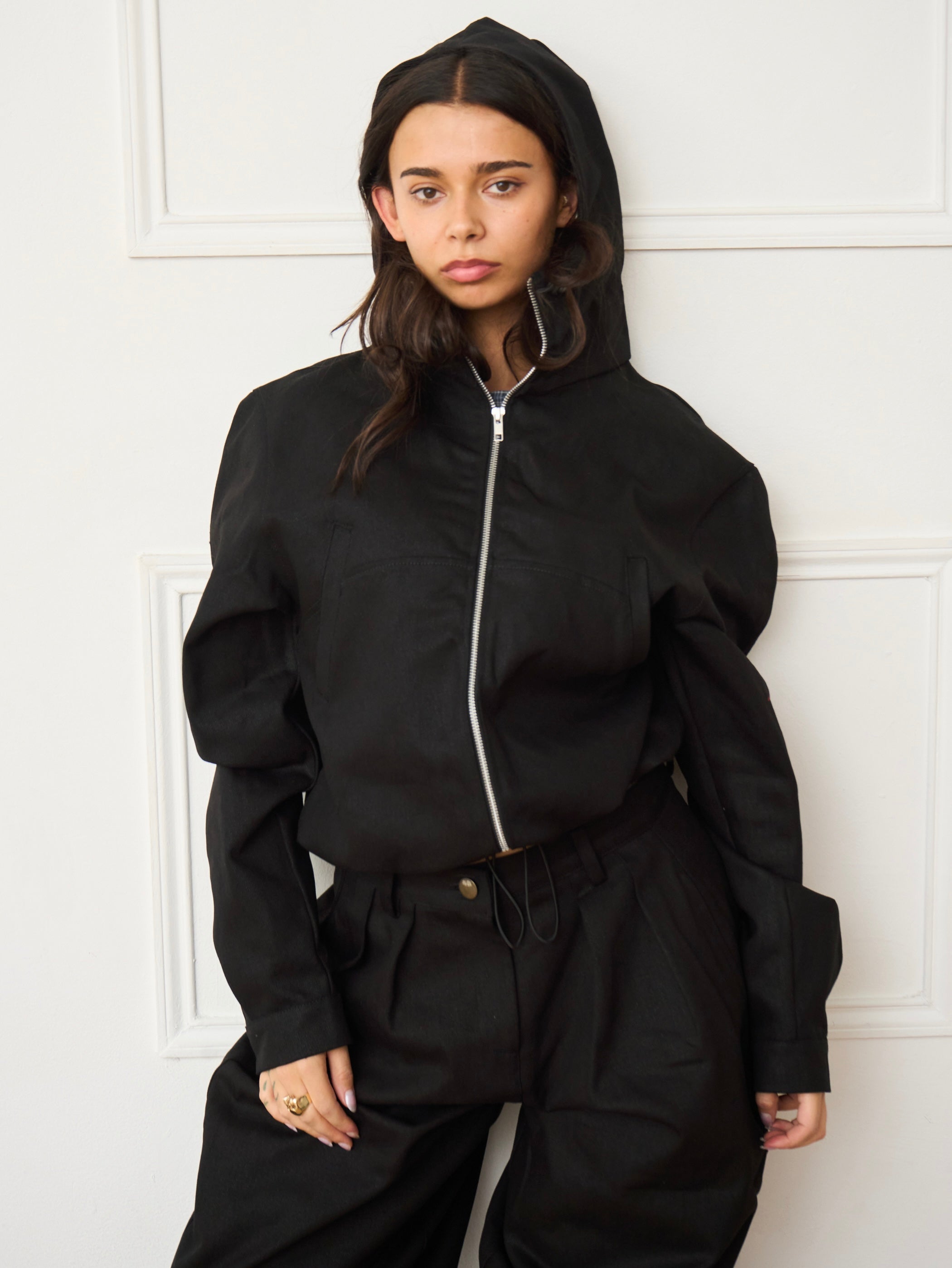 jamie jacket - black denim – K&R London