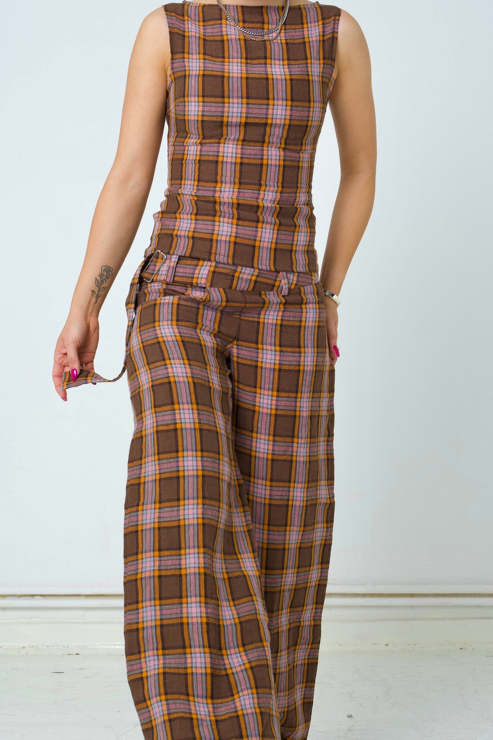 roman trouser - coral linen – K&R London