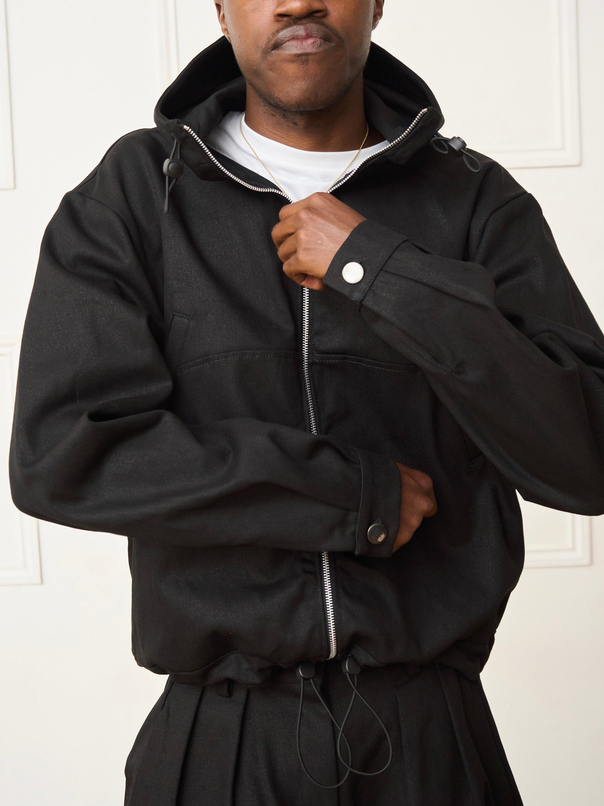 jamie jacket - black denim – K&R London
